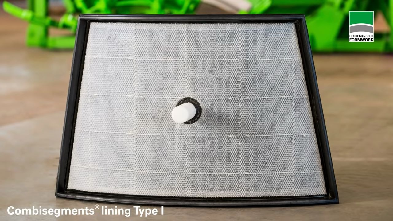 内衬HDPE多点锚固板预制盾构片在施工