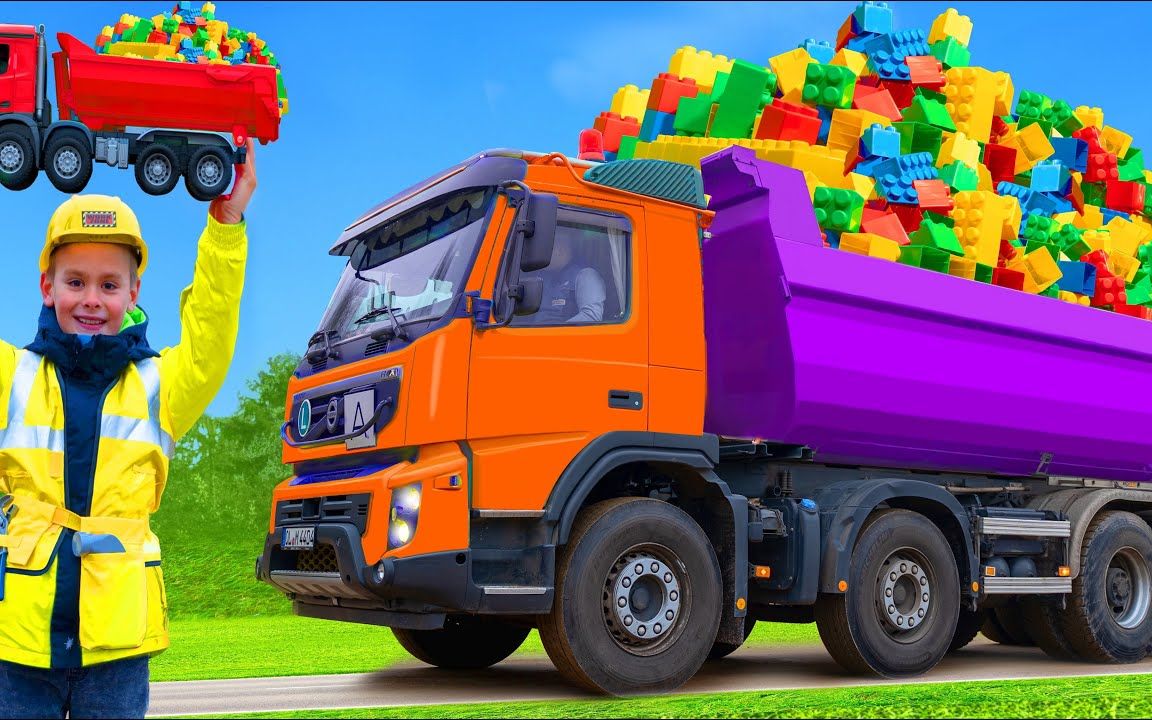 工程车 垃圾车 翻斗车 玩具 动画片