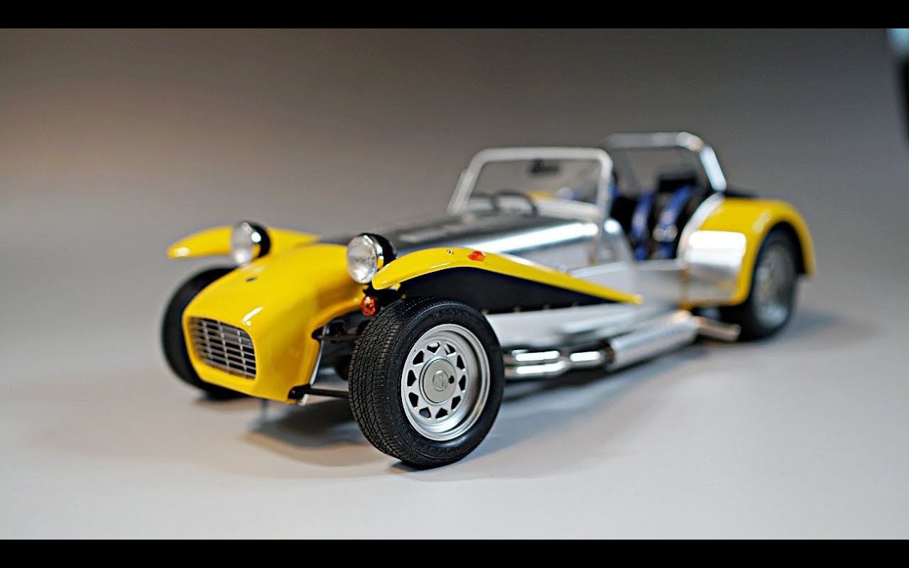 1比12比例田宫Caterham Super 7 BDR汽车模型制作过程