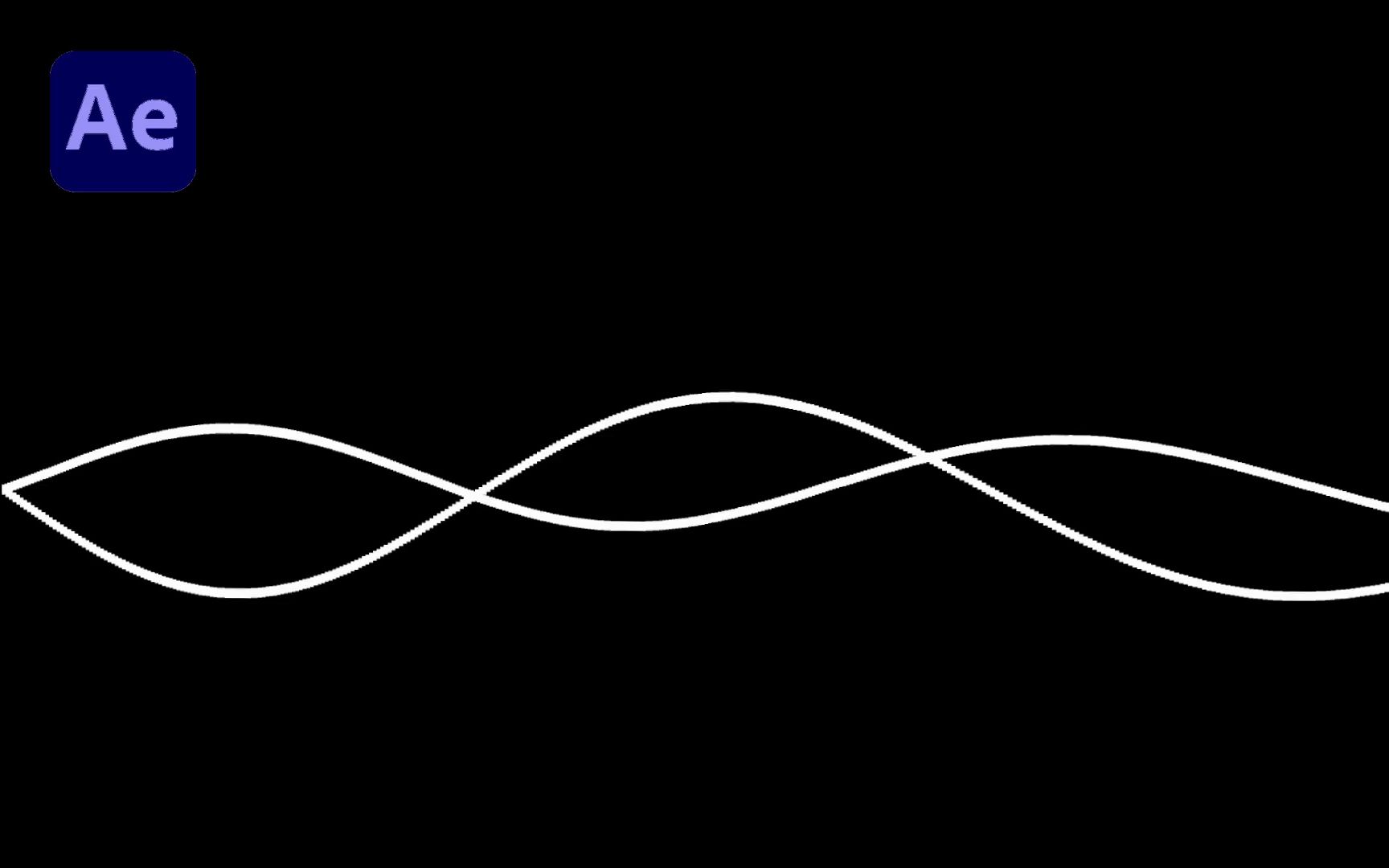 在ae里做一个波浪交替的线条