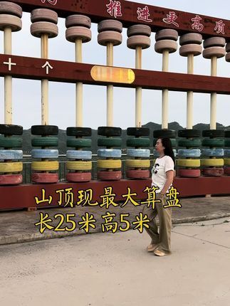 ...位于涉县桃花山广场,长25.8米,高5米,框架为钢结构,共30档,210个算...