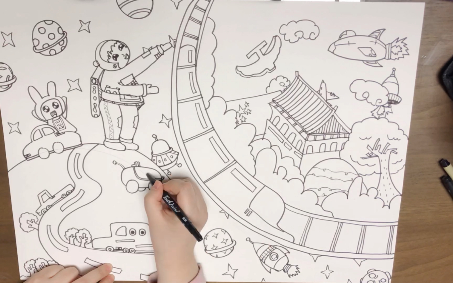 航天科幻画三部曲