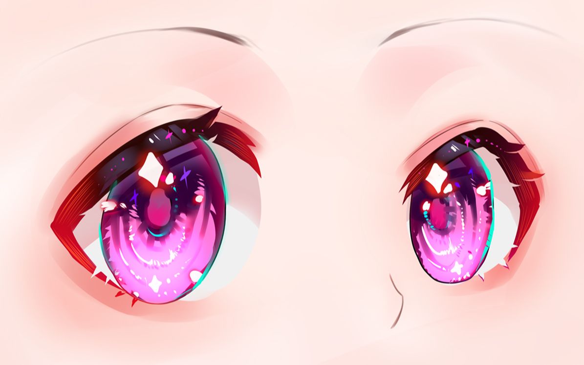 怎么画眼睛都差点意思?试试这个碎玻璃感的赛璐璐眼睛上色方法!【...