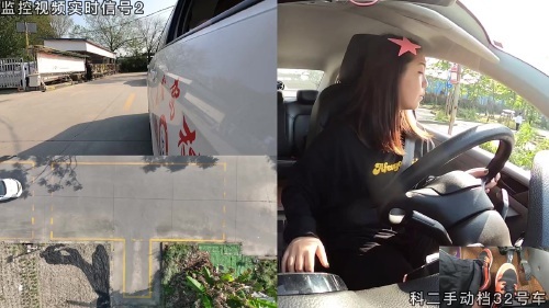 科目二模拟考试现场,32号小姐姐这技术考试能一把过吗?