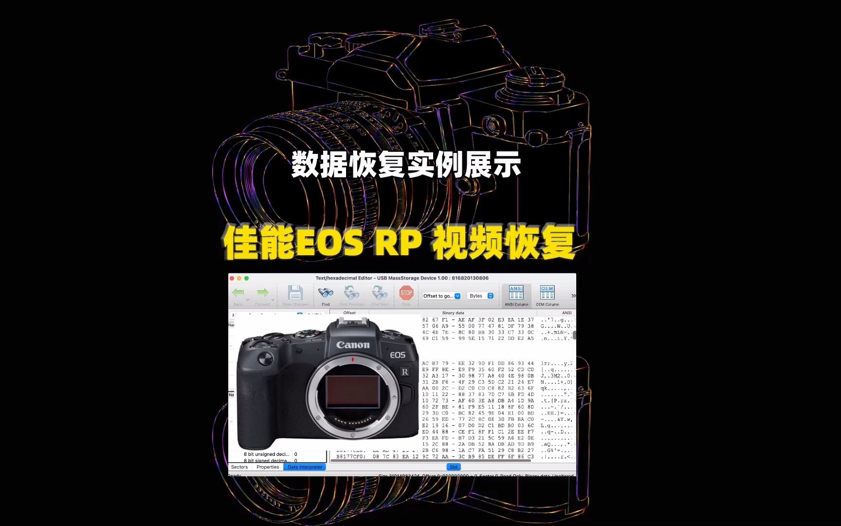 canon佳能微单反相机视频丢了内存卡格式化了,怎么恢复视频和照片...