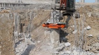 实心灌注桩破桩器 工地施工现场13809240092