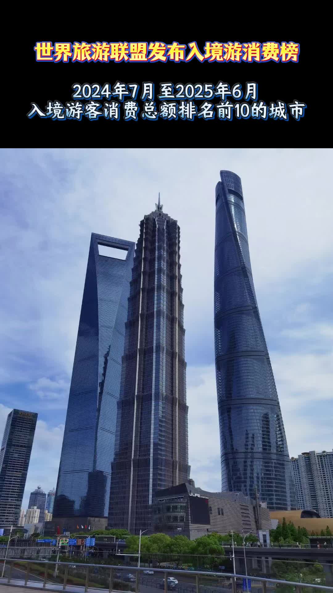 世界旅游联盟发布入境游消费榜,中国大陆城市前10名依次是上海、...