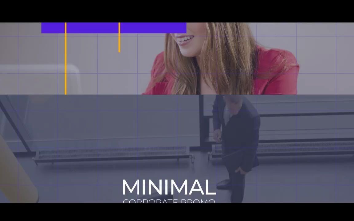 简洁时尚的幻灯片展示ae模板