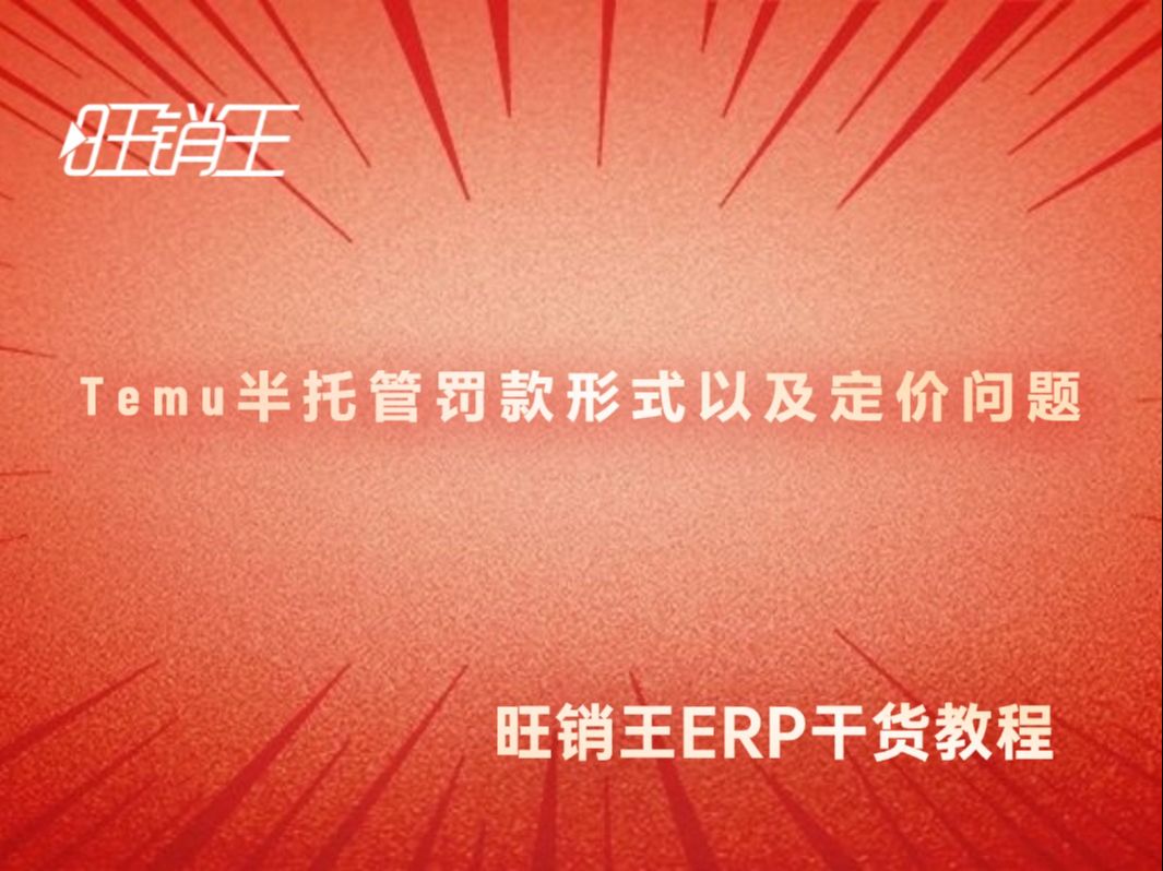 temu半托管罚款形式以及定价问题