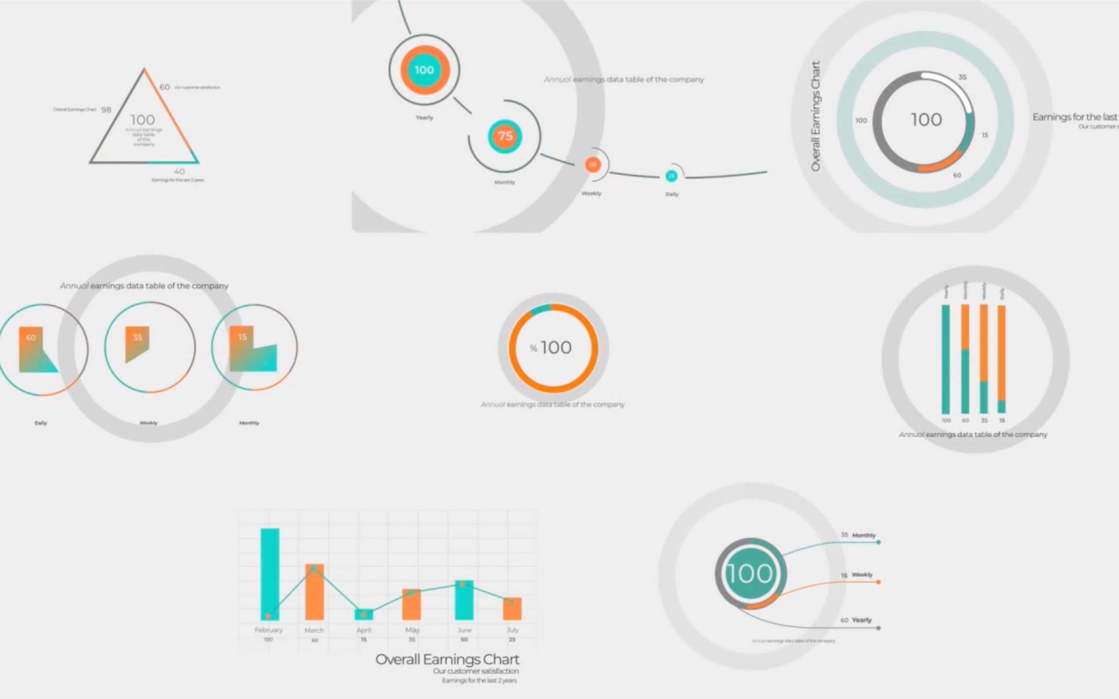 动态信息图表包AE模板