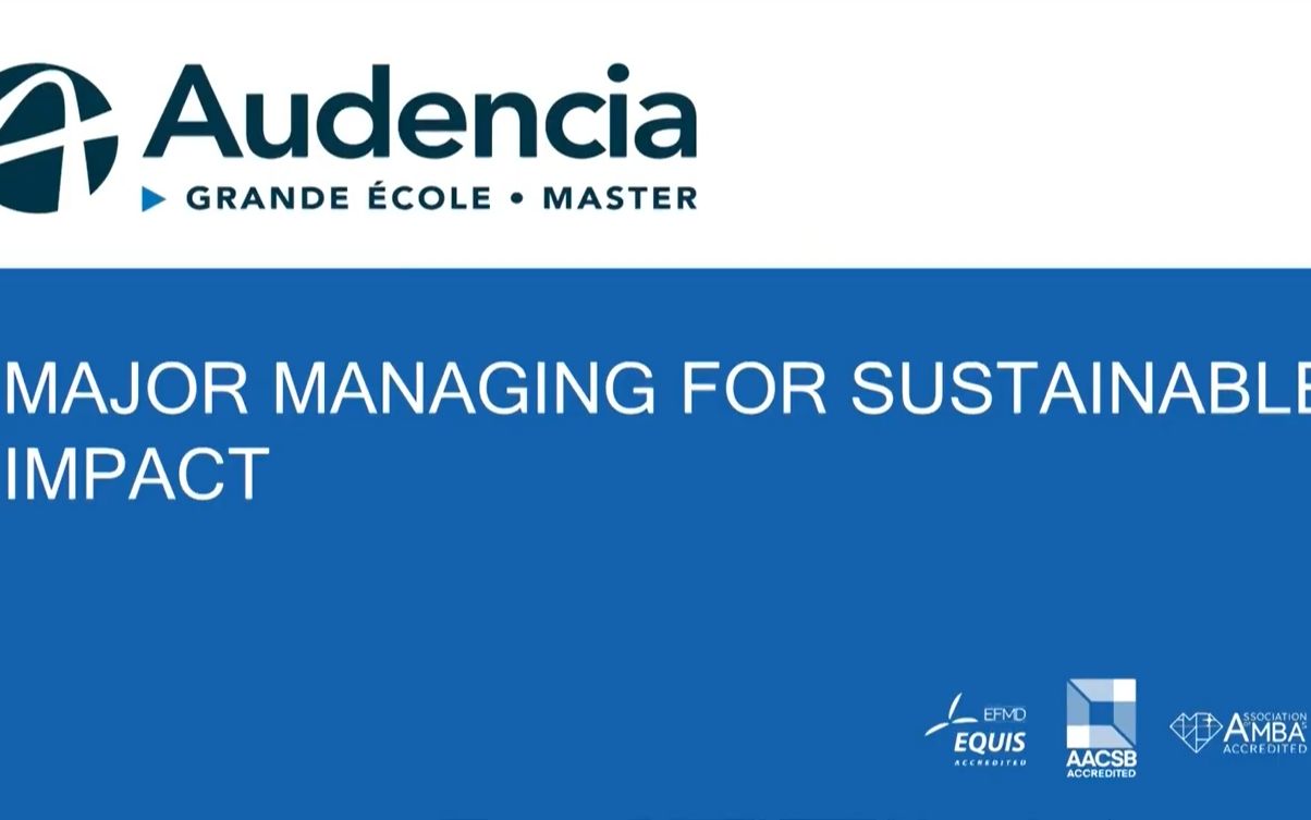 Managing for Sustainable Impact - GE 可持续发展管理专业方向(英语...