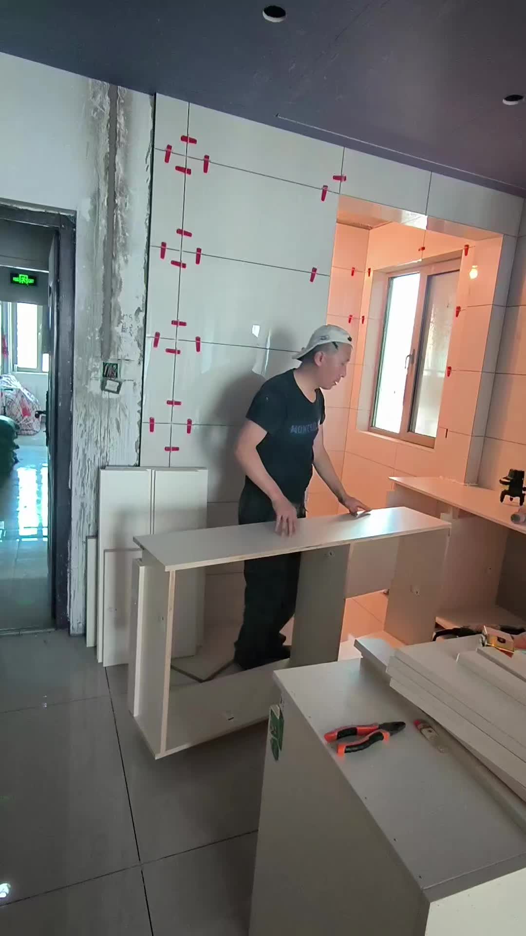 木工家装厨房橱柜制作流程#木工 #厨房 #橱柜