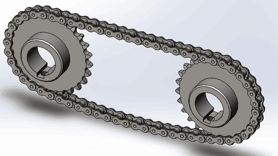 SolidWorks链轮链条使用装配进行仿真运动!