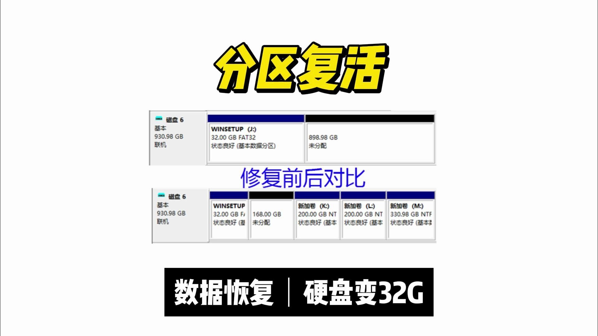 安装系统分区全部丢失,手工复活丢失分区