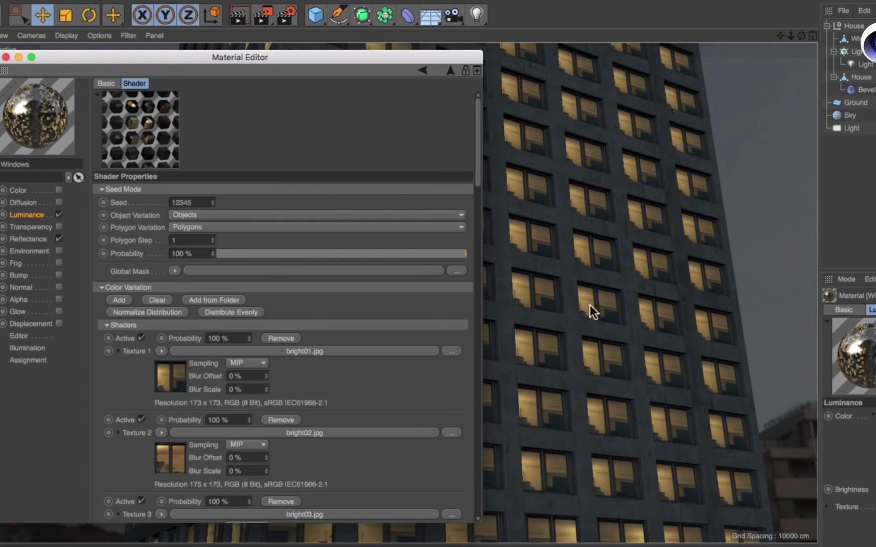 【C4D教程】C4D官方快速技巧精选76——变化着色器材质如何一次...
