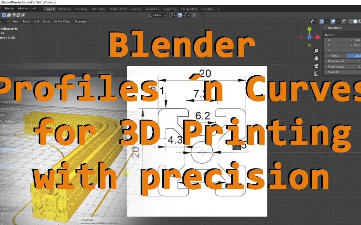 iBlender中文版插件Handy Curve Profile 教程使用 Blender 2.9 进行...