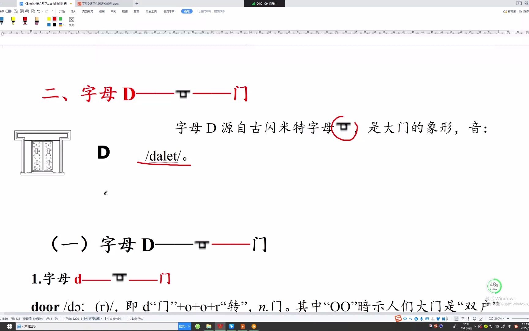 字母D(门),前缀dis-、词根di-、dia-演绎。