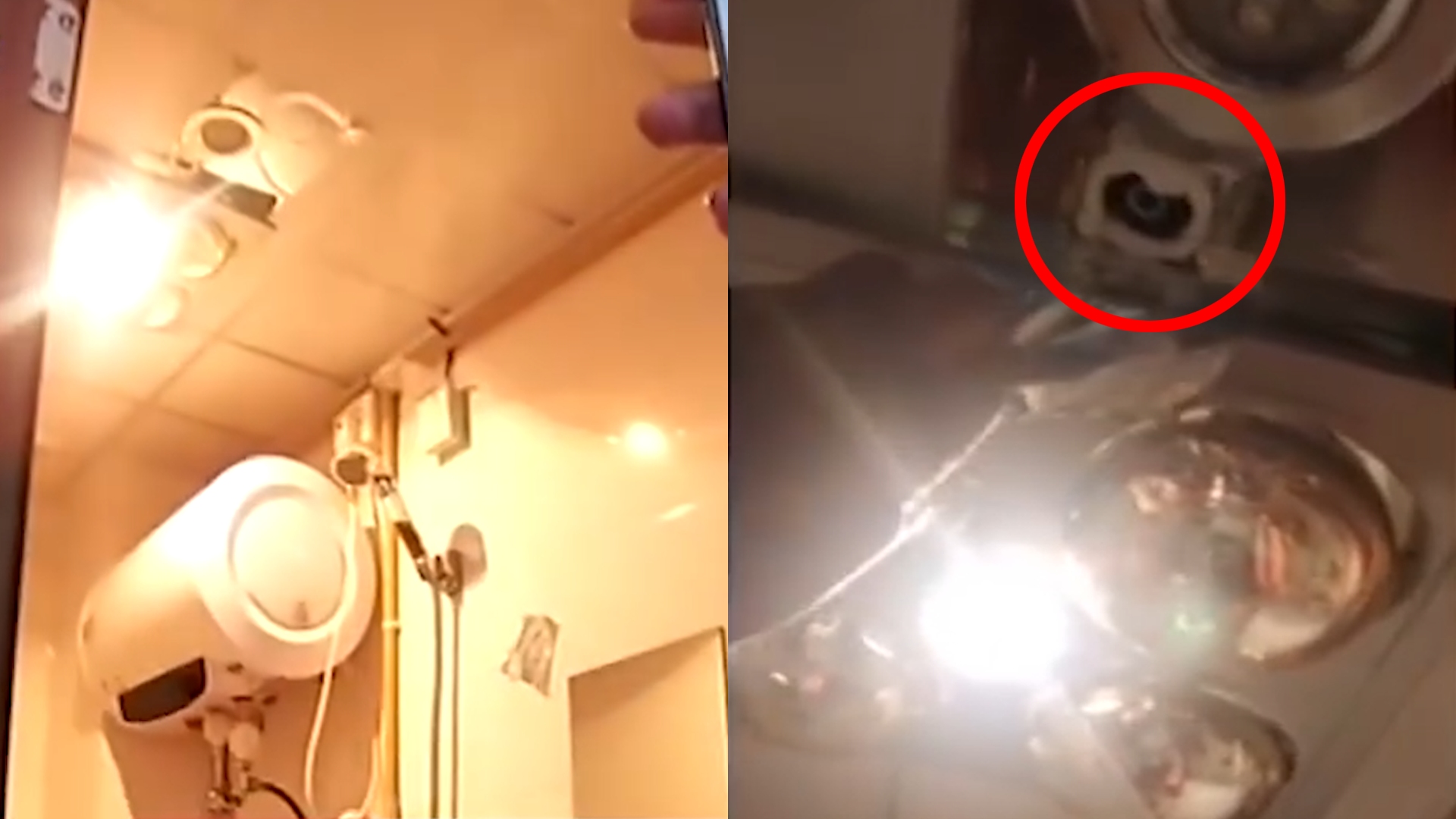 夫妻洗澡时发现诡异亮光,打开竟是摄像头在偷拍!闪现房东半张脸