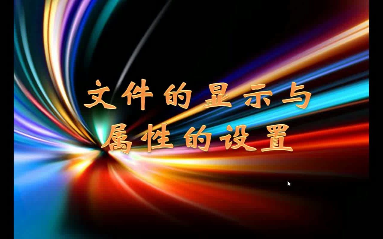第2章 项目1 任务1 文件的显示与属性的设置