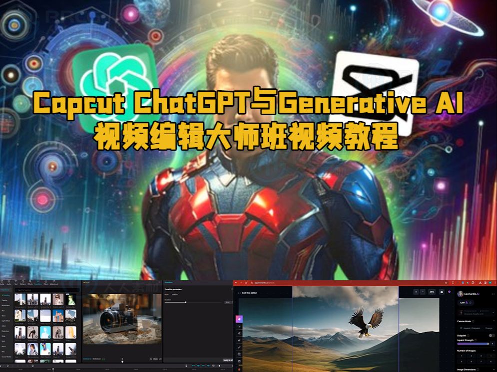 Capcut ChatGPT与Generative AI 视频编辑大师班视频教程 RRCG