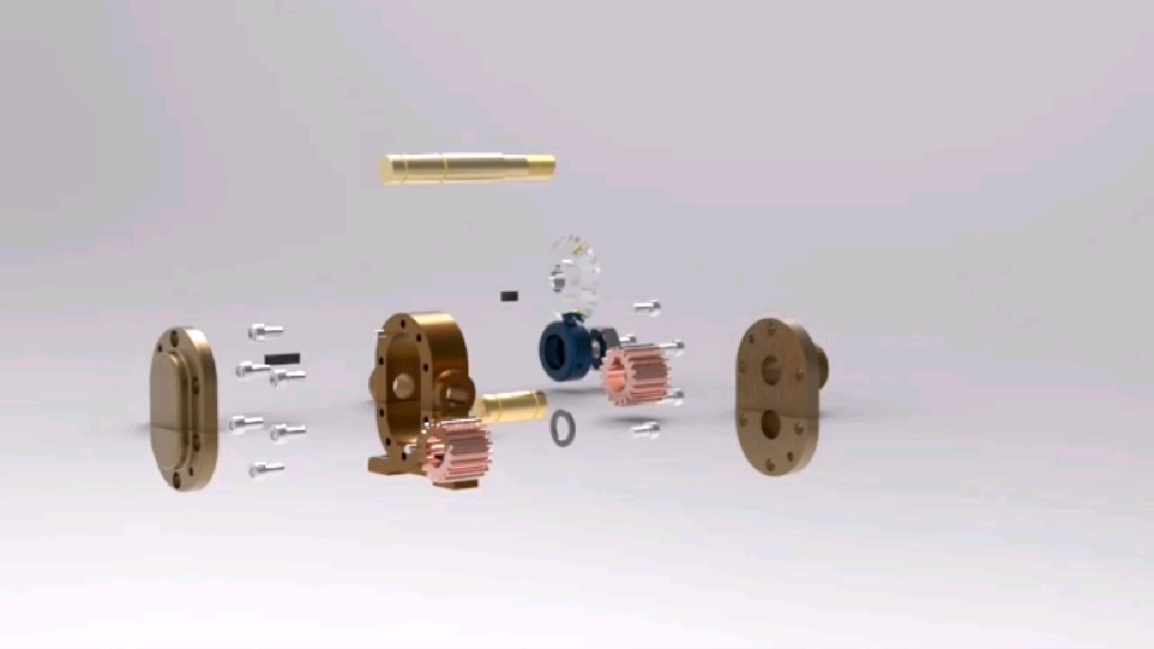 solidworks2020+keyshot9,齿轮油泵