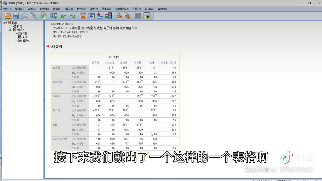 #spss 皮尔逊相关性分析