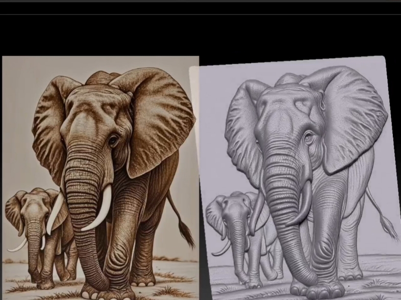 comfyui图片转浮雕