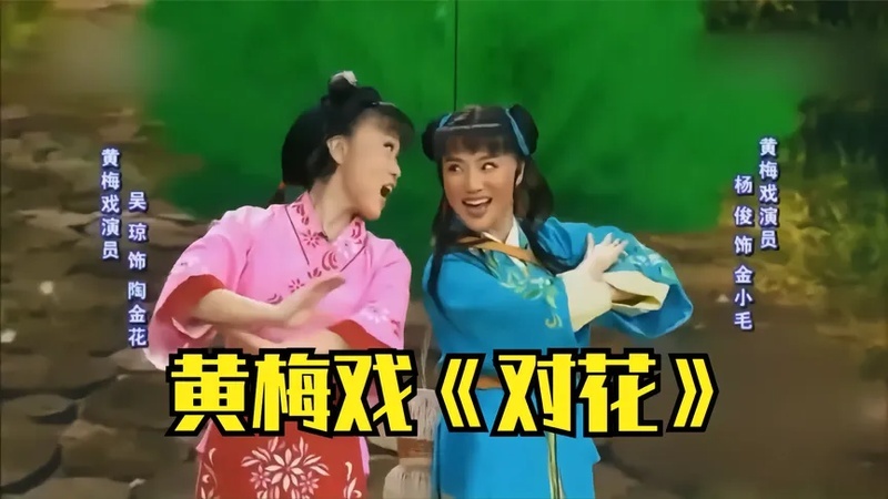 经典黄梅戏《打猪草》片段《对花》,经典对唱,嗓音嘹亮韵味十足