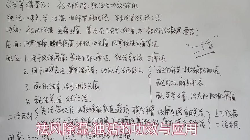 祛风除湿:独活的功效与应用