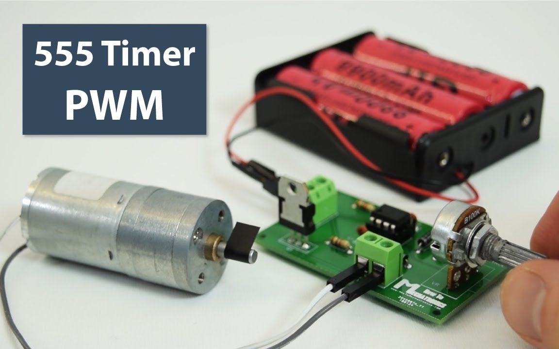 如何使用555定时器制作PWM直流电机转速控制器[How To Mechatronics]