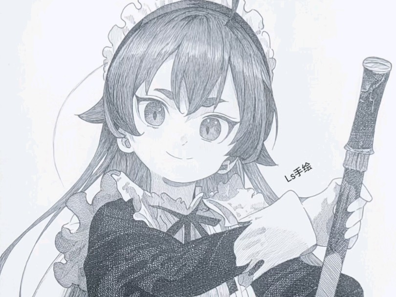 用针管笔画一下艾莉丝