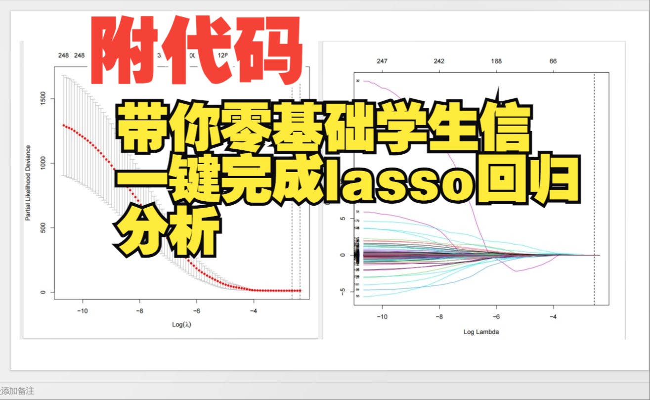 13(附代码)Lasso回归分析精讲,保姆级教程,带你0基础,一键完成lasso...