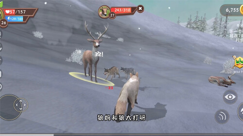 狼模拟器狼二长大了,可以带出来捕捉猎物