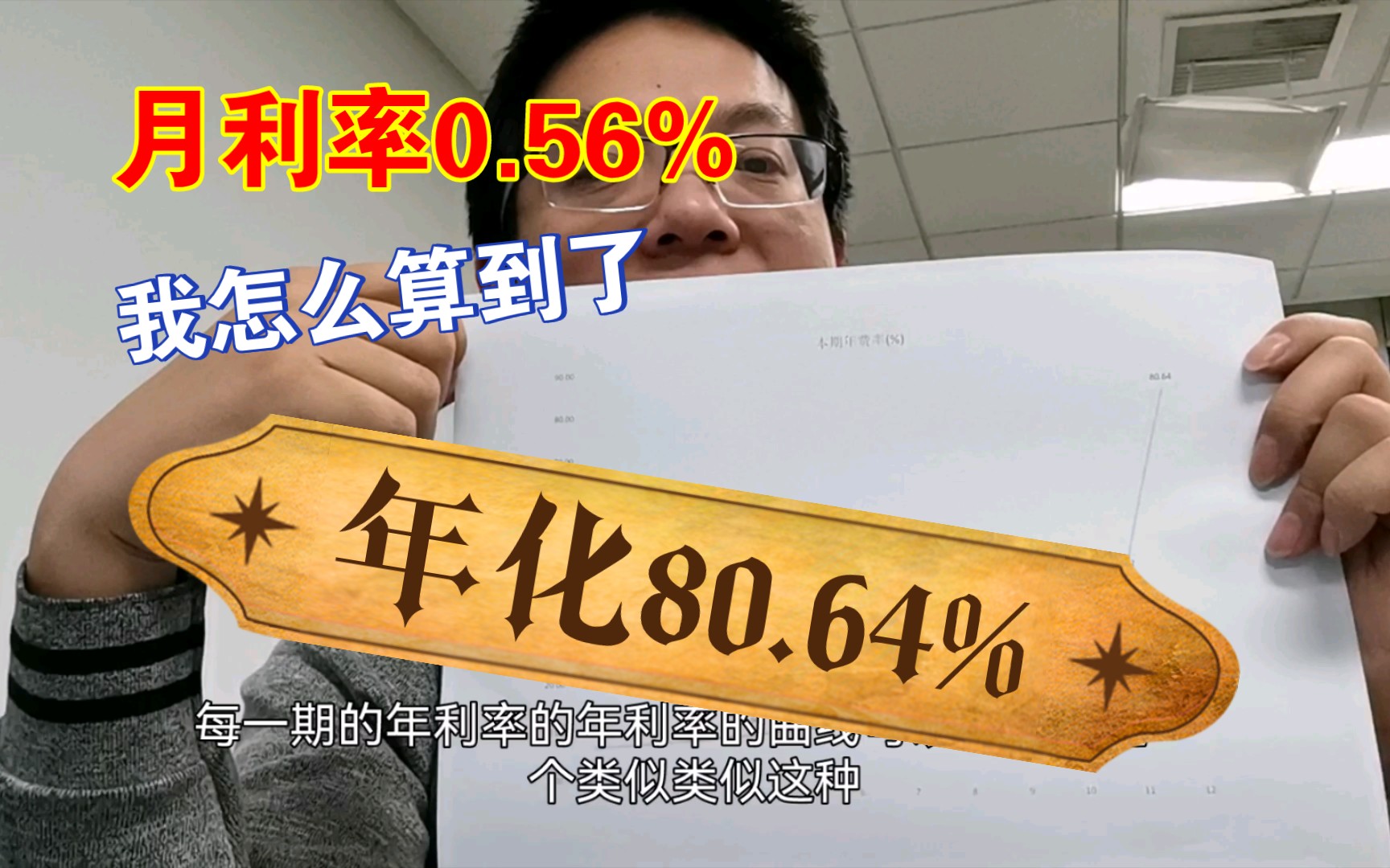 说好的月利率0.56%,怎么我算了一下,年化利率就到了80.64%