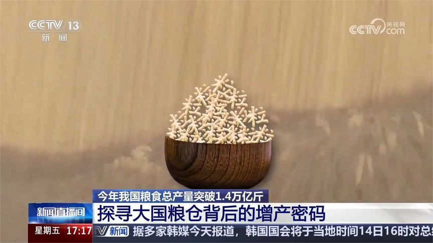 今年我国粮食总产量突破1.4万亿斤 探寻大国粮仓背后的增产密码