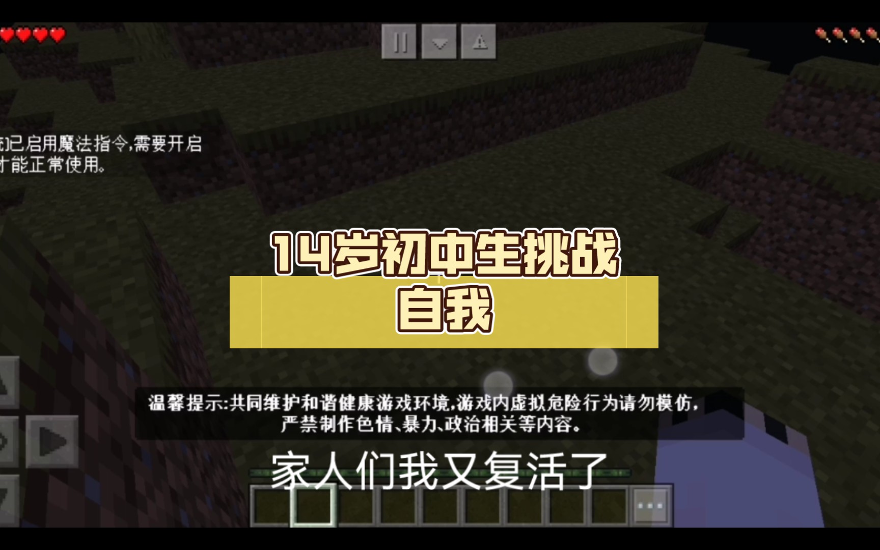 14岁初中生挑战自我,勇闯我的世界(完结篇)_哔哩哔哩bilibili_我的世界