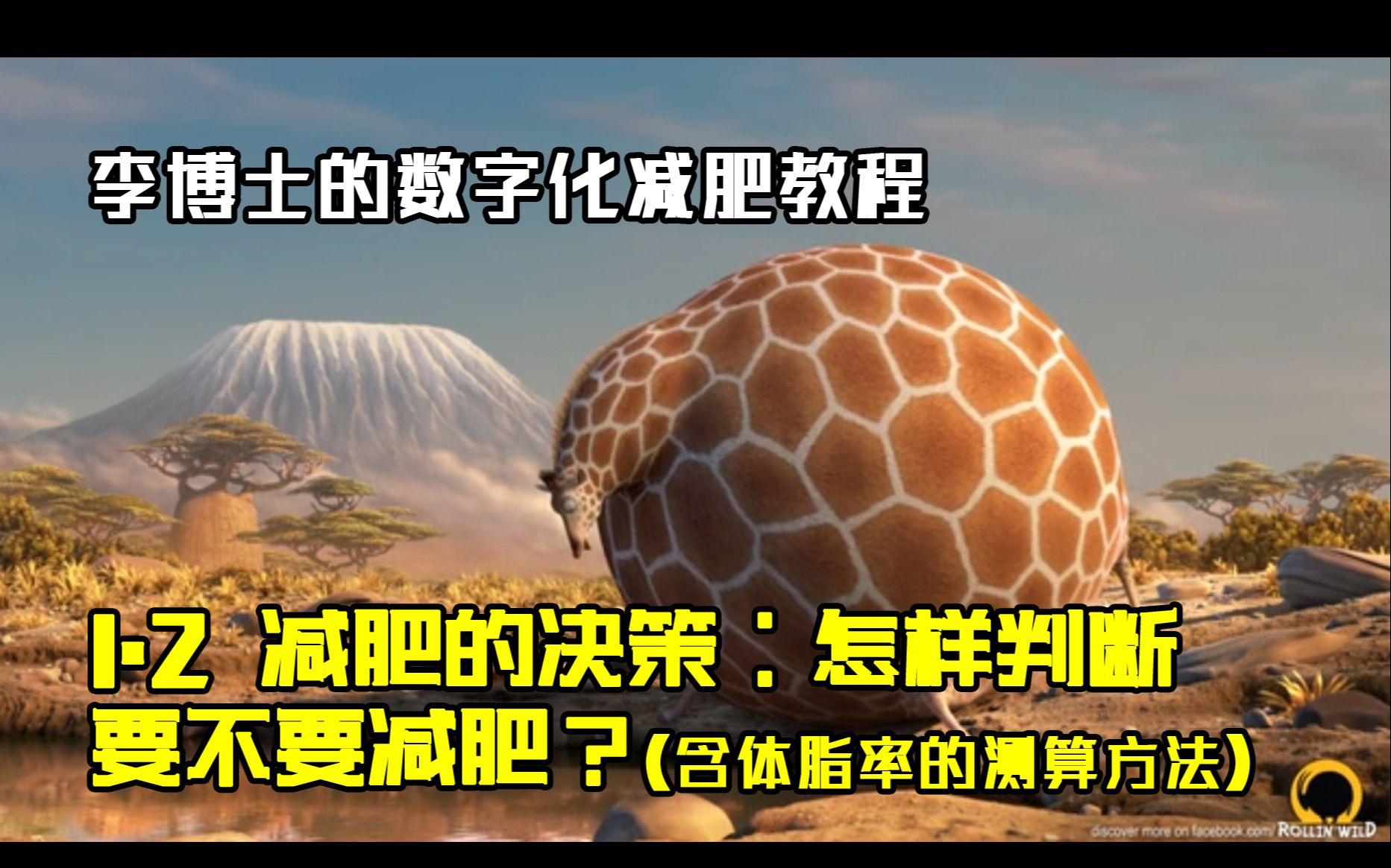 李博士的数字化减肥教程 1.2 减肥的决策: 怎样判断要不要减肥?(含...