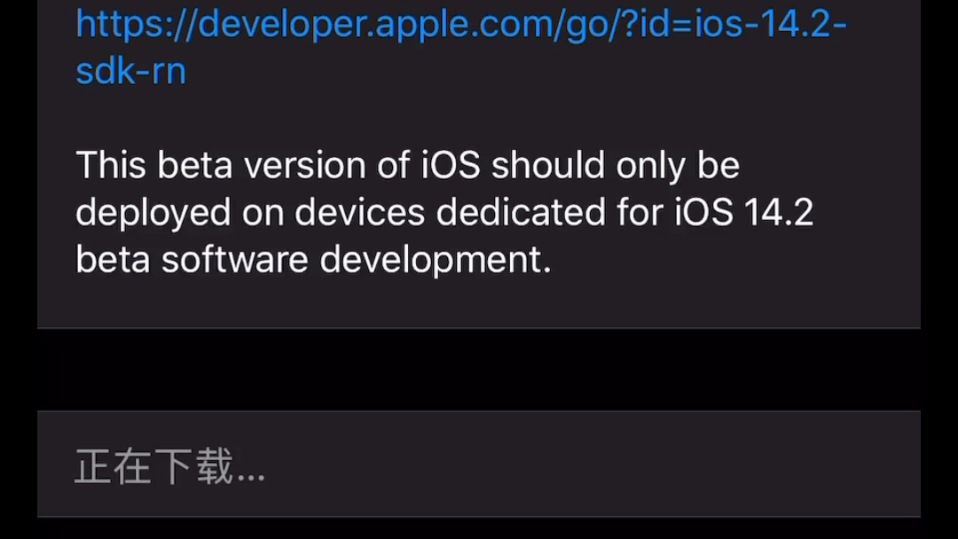 下载描述文件成功升级iOS 14。黑解机下载正式版一直出错。