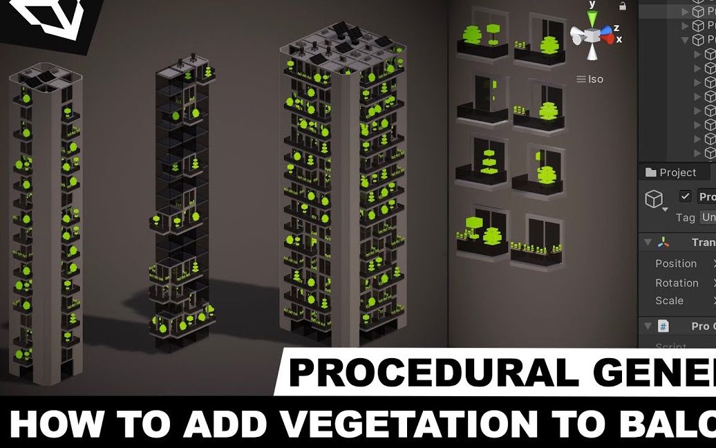 Unity3d程序建筑-如何增加植被阳台?(9)部分 2
