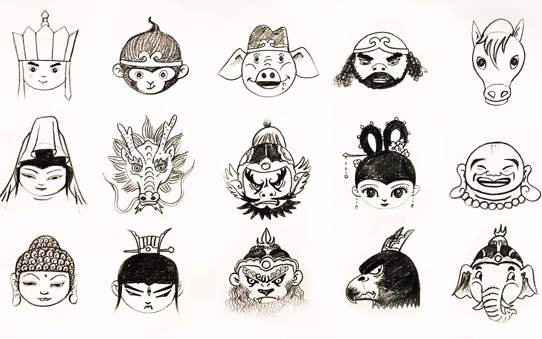 【漫画】1个瓶盖,1支铅笔,带你画遍西游记人物