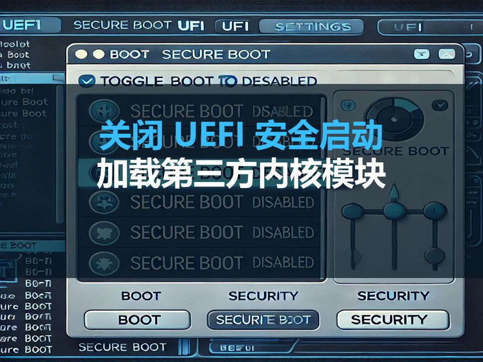 一分钟学会:关闭 UEFI 安全启动以加载内核模块