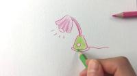 朵拉简笔画:爸爸书桌上的小台灯,你会画吗?