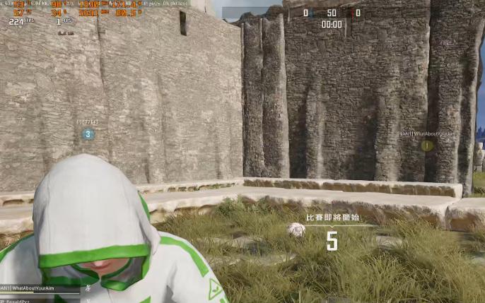 5.7G 4200C15的14600KF绝地求生街机帧数表现6