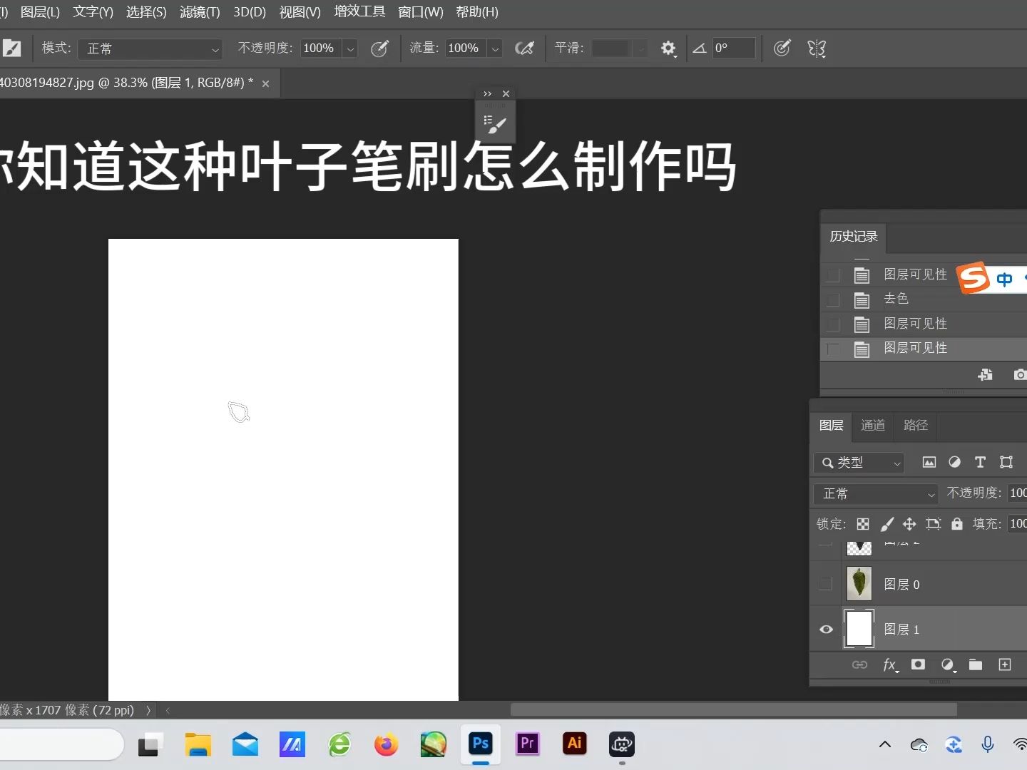 PS制作笔刷,叶子笔刷