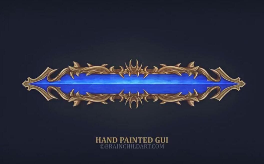 我如何创建老式手绘(GUI Mana _进度条)2d Photoshop 游戏界面