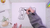 枪如何去画,美术老师教你简易的画法