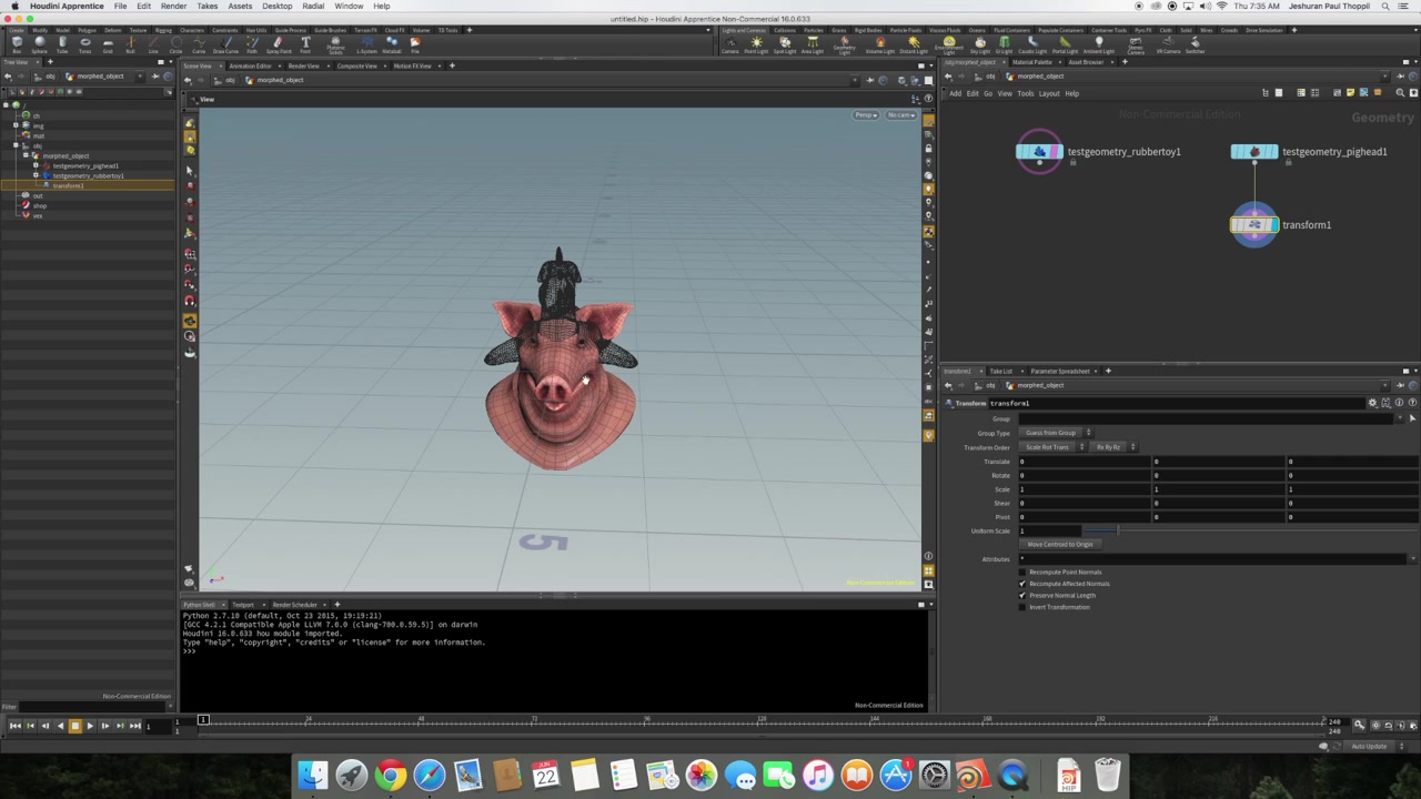 【Houdini】制作物体融合变形效果 #教程详细