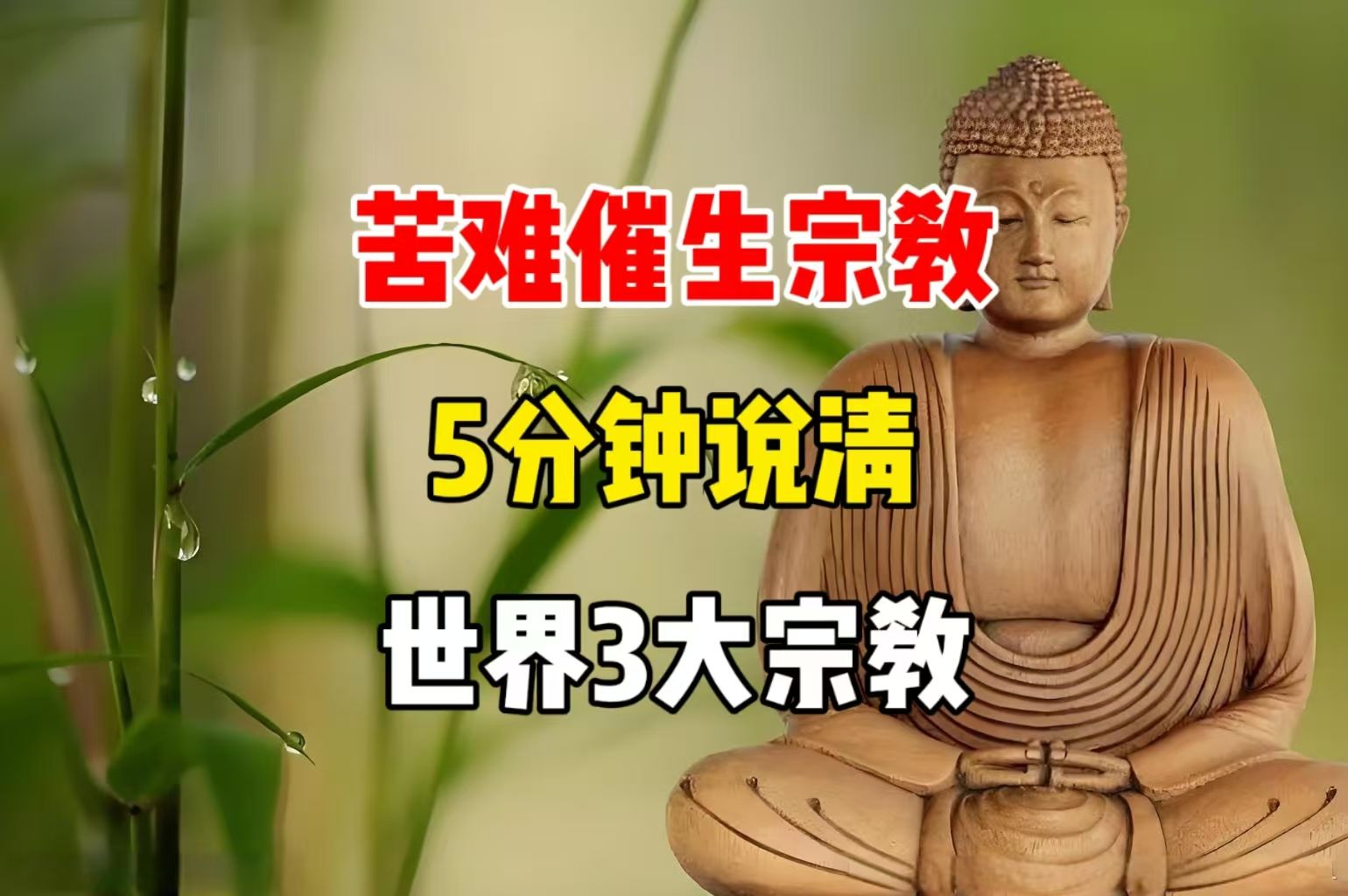 苦难造就了宗教,5分钟说清楚世界3大宗教,分布、格局、发展