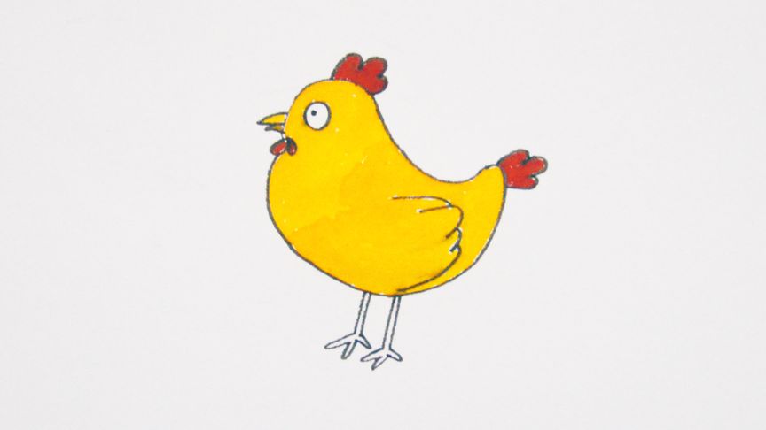 儿童简笔画小鸡,简单易学,妈妈孩子都可以轻松画好!
