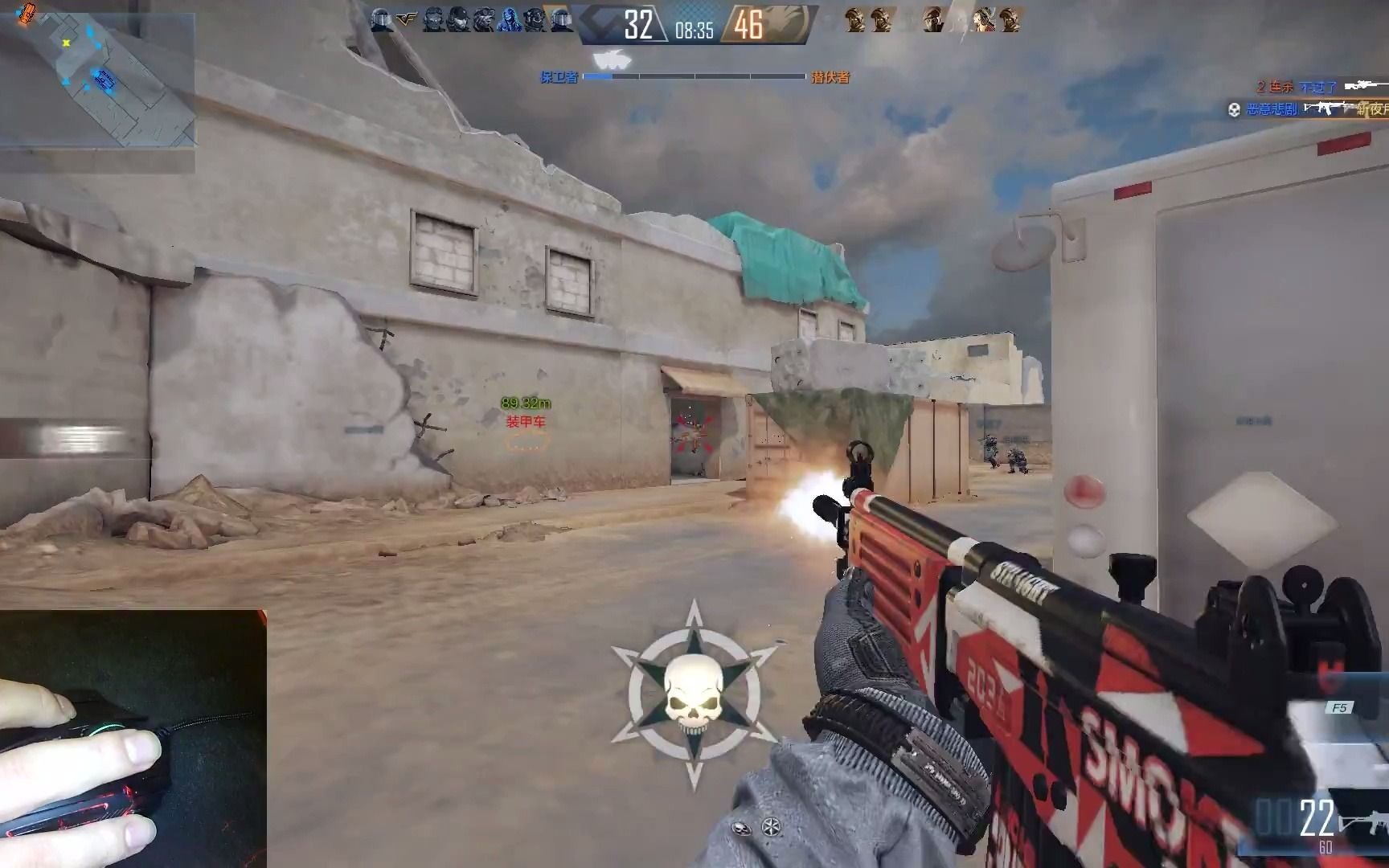 CFHD恶意悲剧GALIL无后压枪鼠标宏露手展示讲解教程